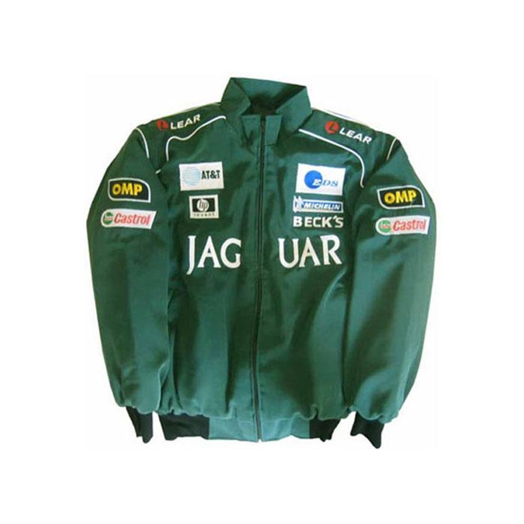 Jaguar Lear Racing Jacket Embroidered Racing Jacket Vintage Bomber Coat ...