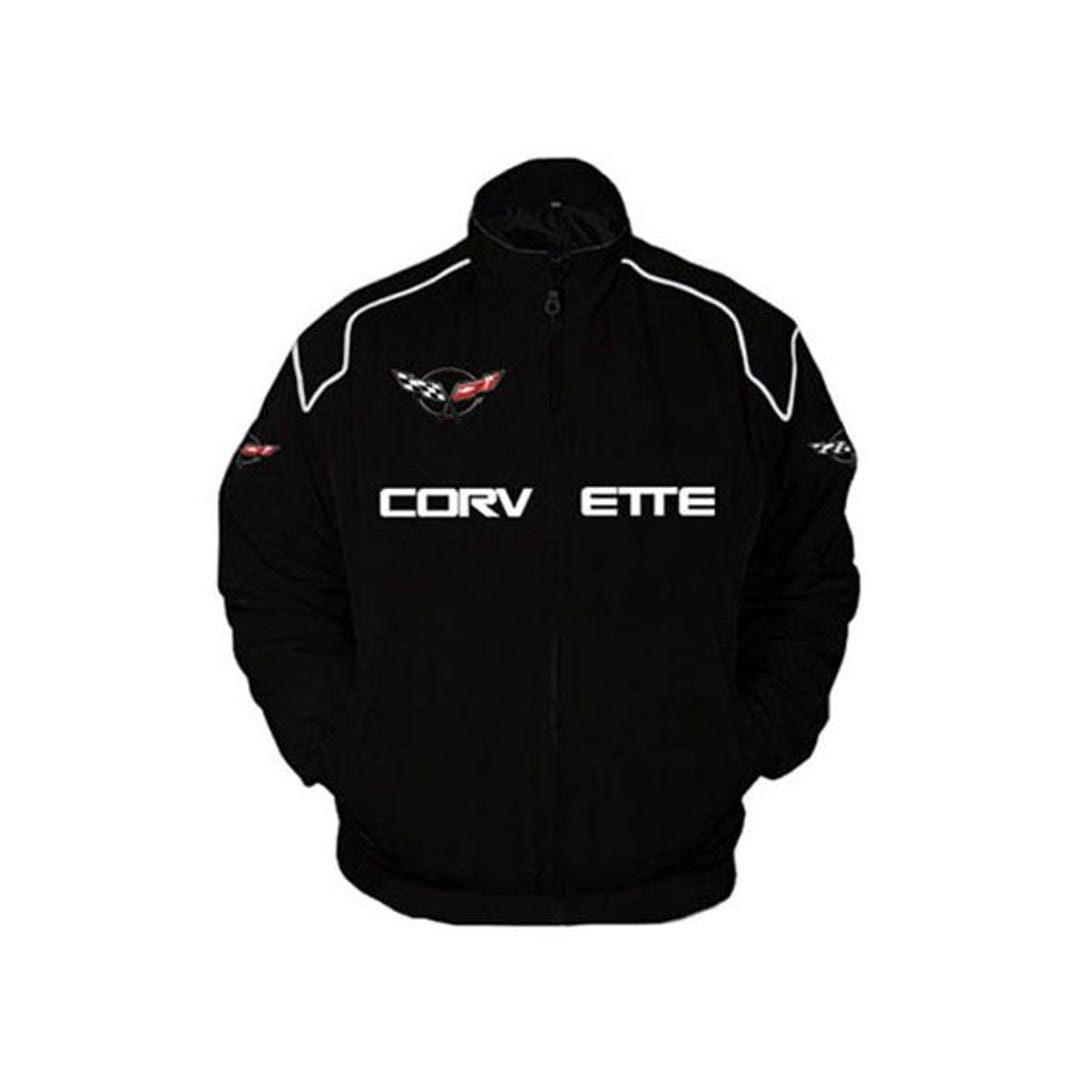 Corvette C5 Logo Embroidered Racing Jacket, Vintage Bomber Sports Coat ...