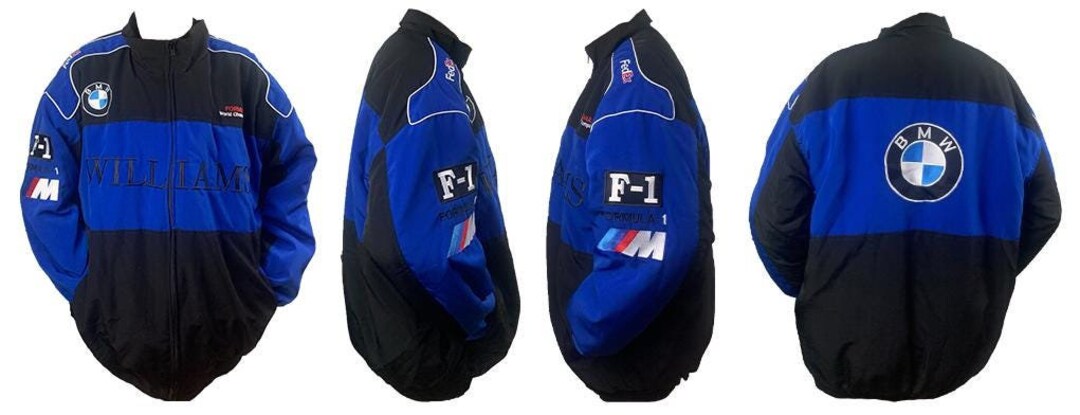 BMW Williams Racing Jacket Embroidered Racing Jacket Vintage Bomber ...