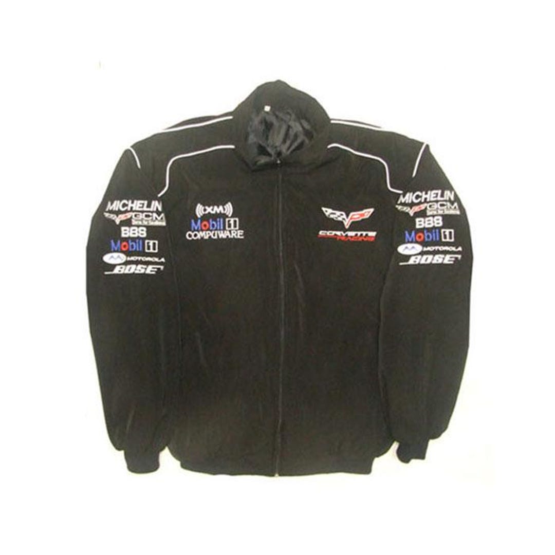 Corvette C6 Compuware Embroidered Racing Jacket Vintage Bomber Coat Pit ...