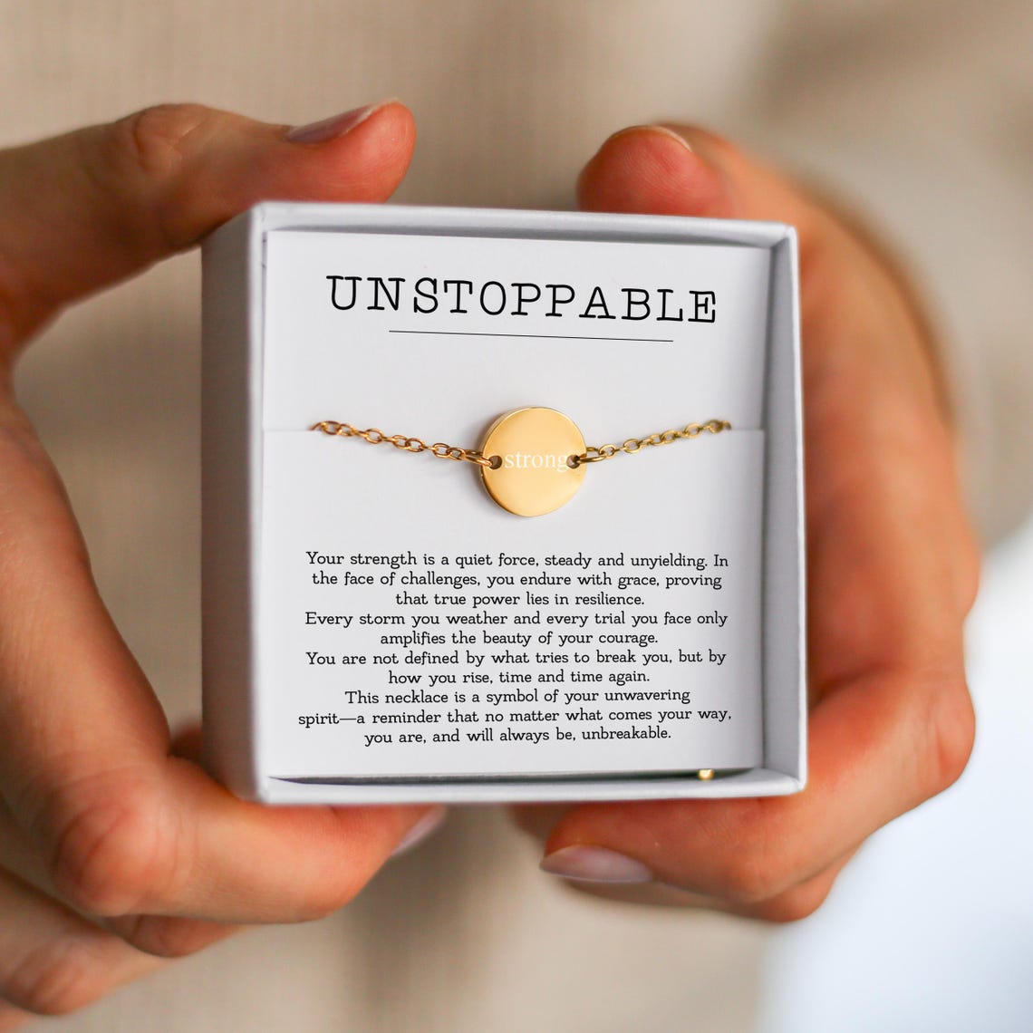 Unstoppable Bracelet, Unbreakable, Stay Strong, Tough Times Gift ...