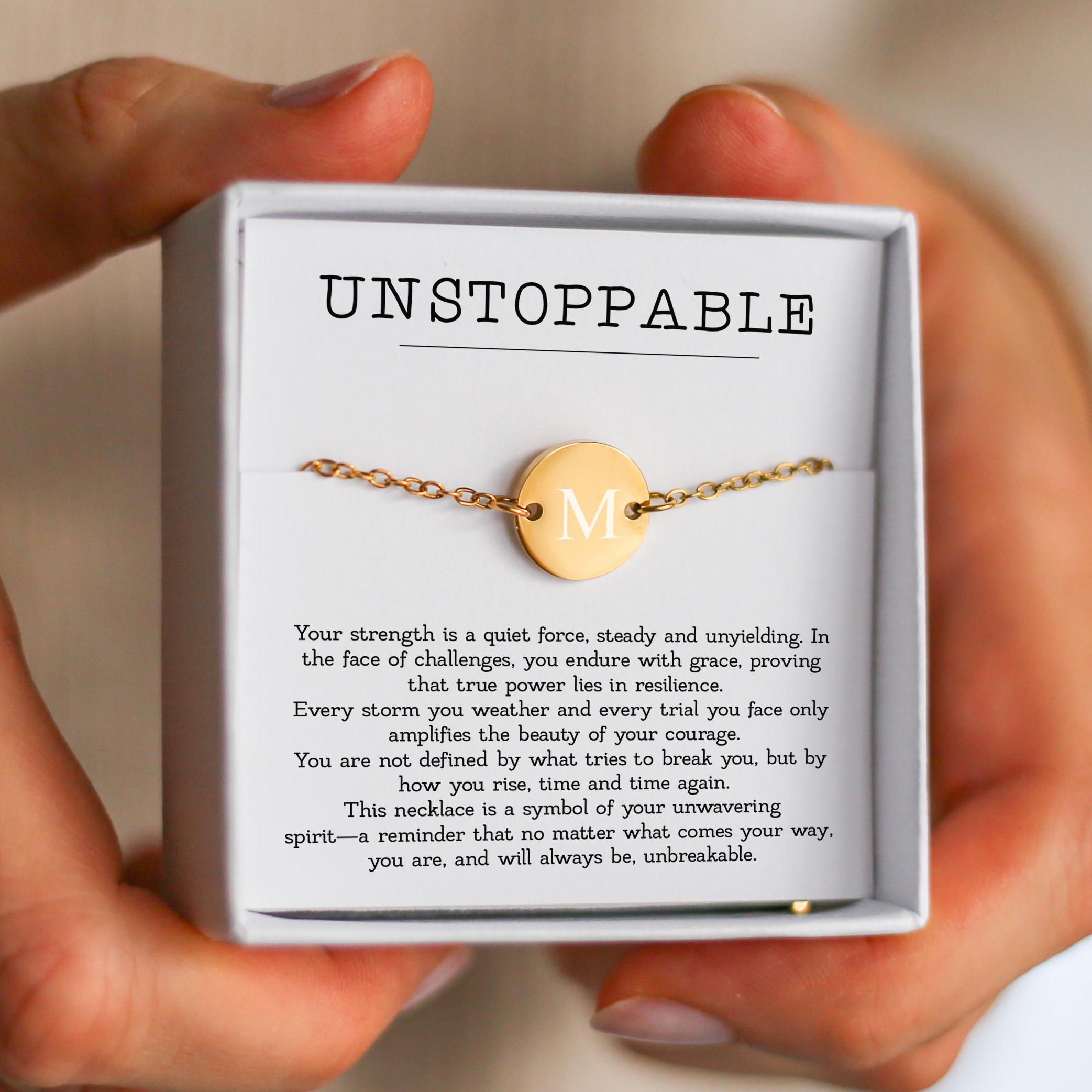 Unstoppable Bracelet, Unbreakable, Stay Strong, Tough Times Gift ...