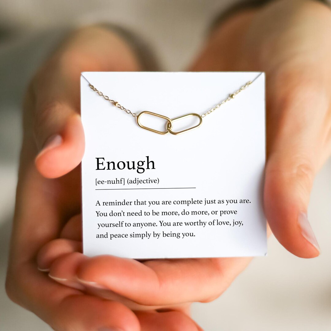 You Are Enough Necklace, Self-love Gift, Inspirational Jewelry for Her ...