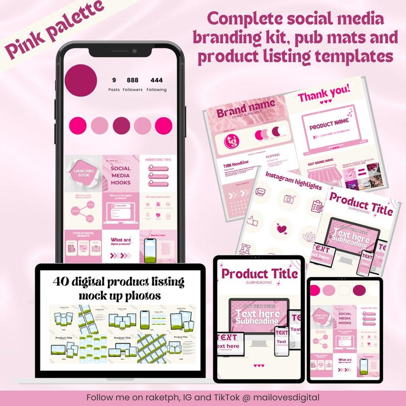 Digital Product Creator Complete Social Media Branding Kit, Publication ...