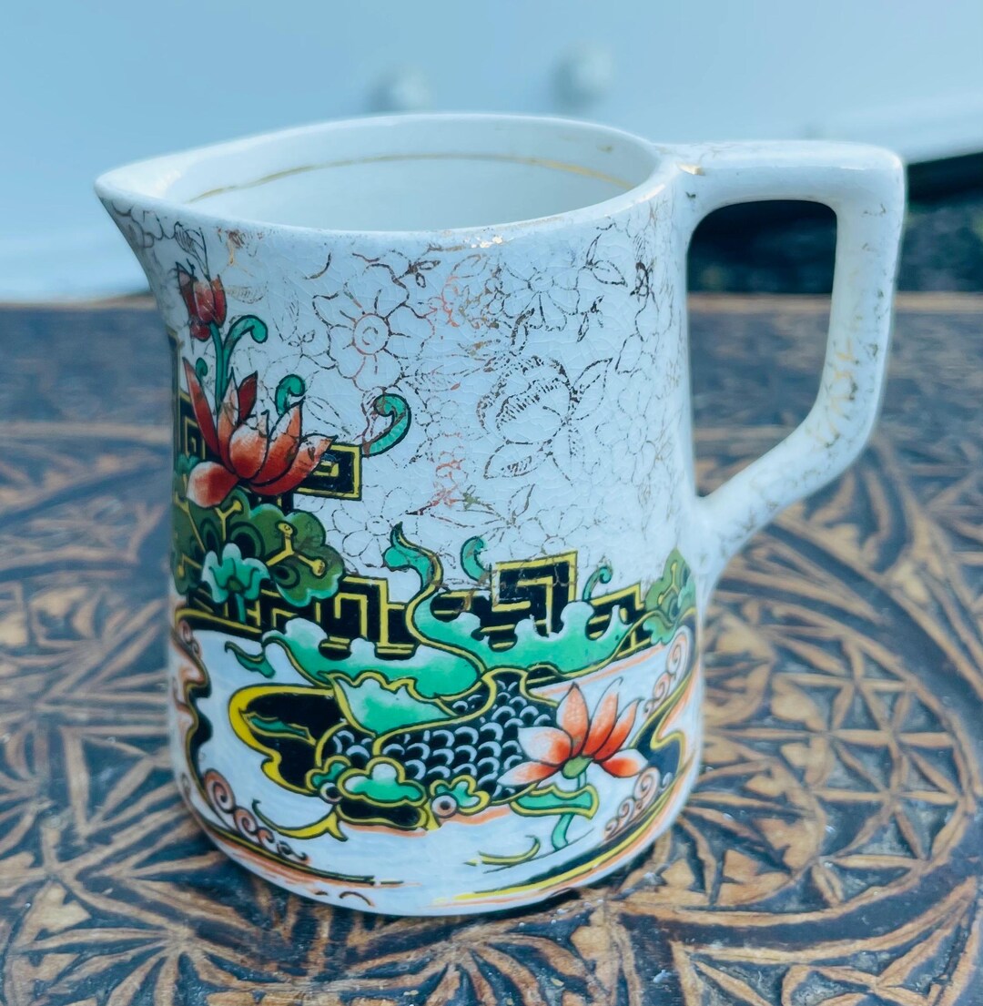 Phoenix Ware Thomas Forester & Sons Ltd Small Jug Exotic Fish Bird ...