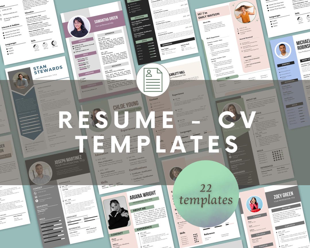 22 Canva Resume Templates: Professional CV Designs (A4, Digital ...
