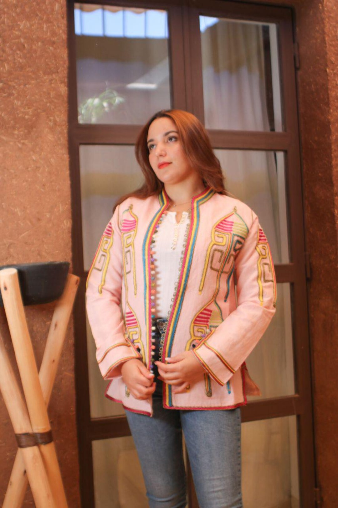Embroidered Rosy Boho Jacket for Women, High Quality Jacket With ...