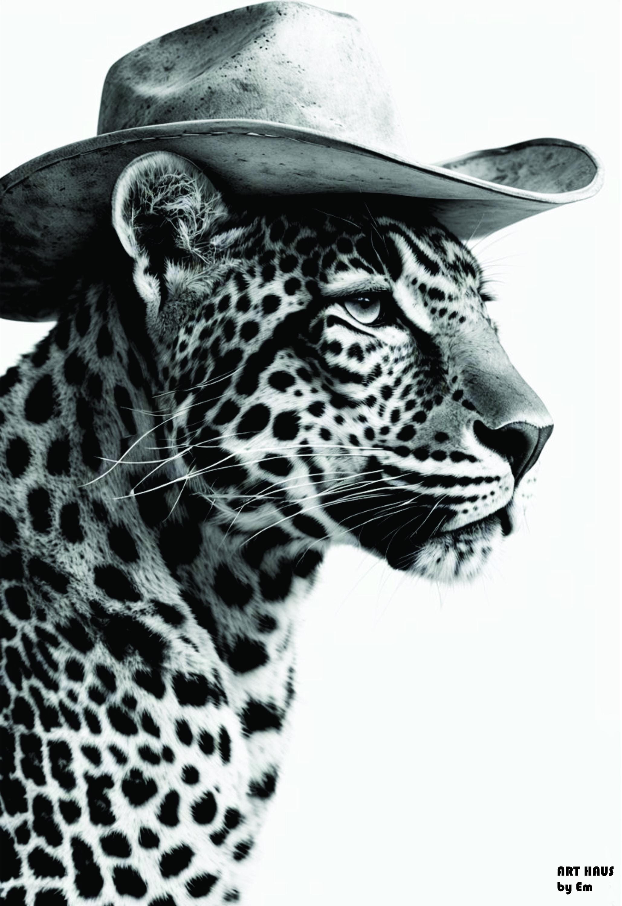 Modern Cheetah Classy Cowboy Hat Digital Art - Etsy