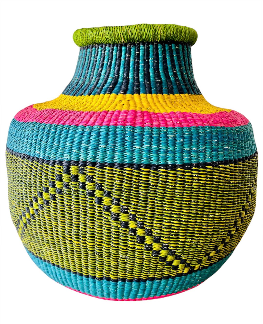 MILA Big Wave Basket, Woven Bolga Basket for Home Decor - Etsy