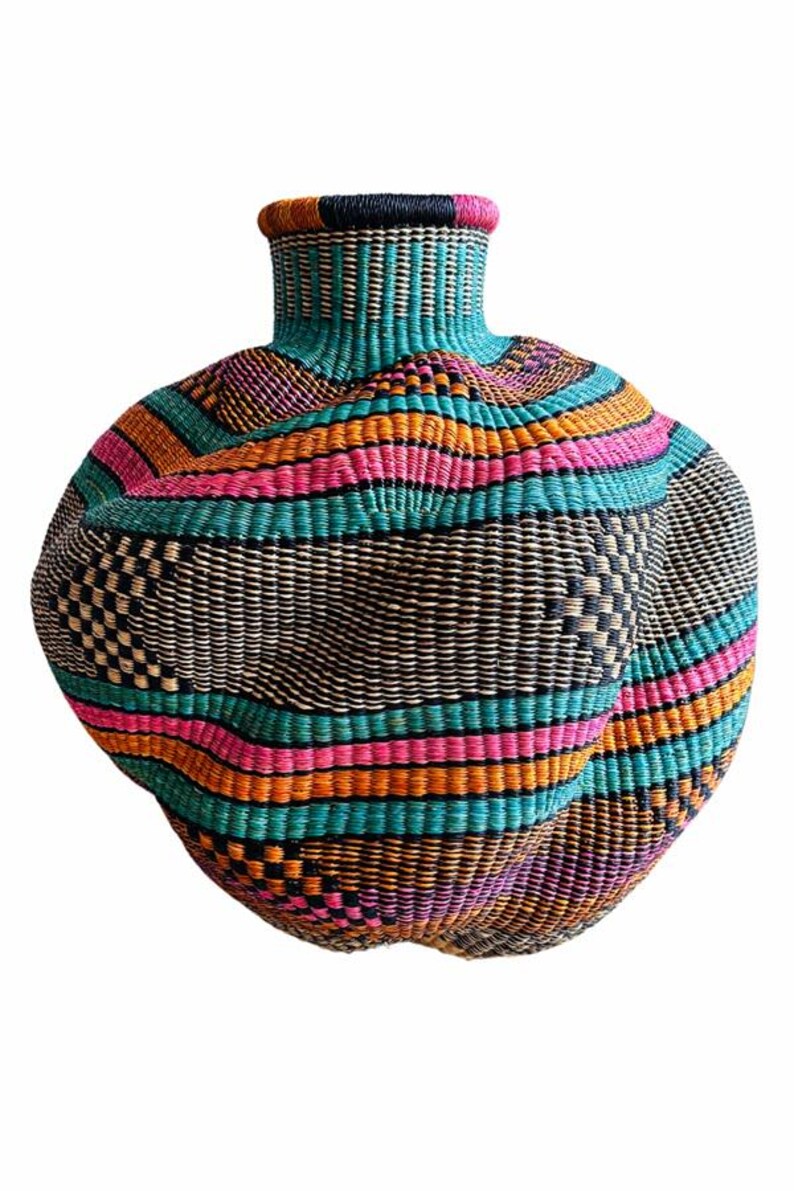 ODE Big Wave Basket, Woven Bolga Basket for Home Decor - Etsy