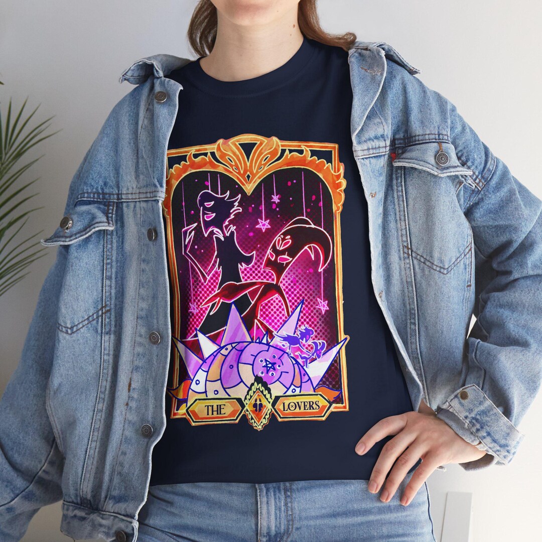 Helluva Boss Stolitz Tarot Lovers Unisex Softstyle T-shirt | Stolas ...