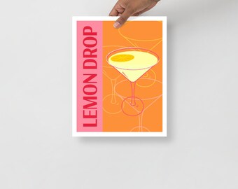 Lemon Drop Drink Print - Etsy