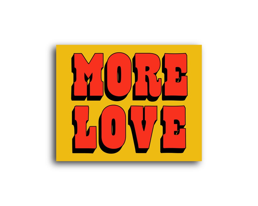 MORE LOVE STICKER - Etsy