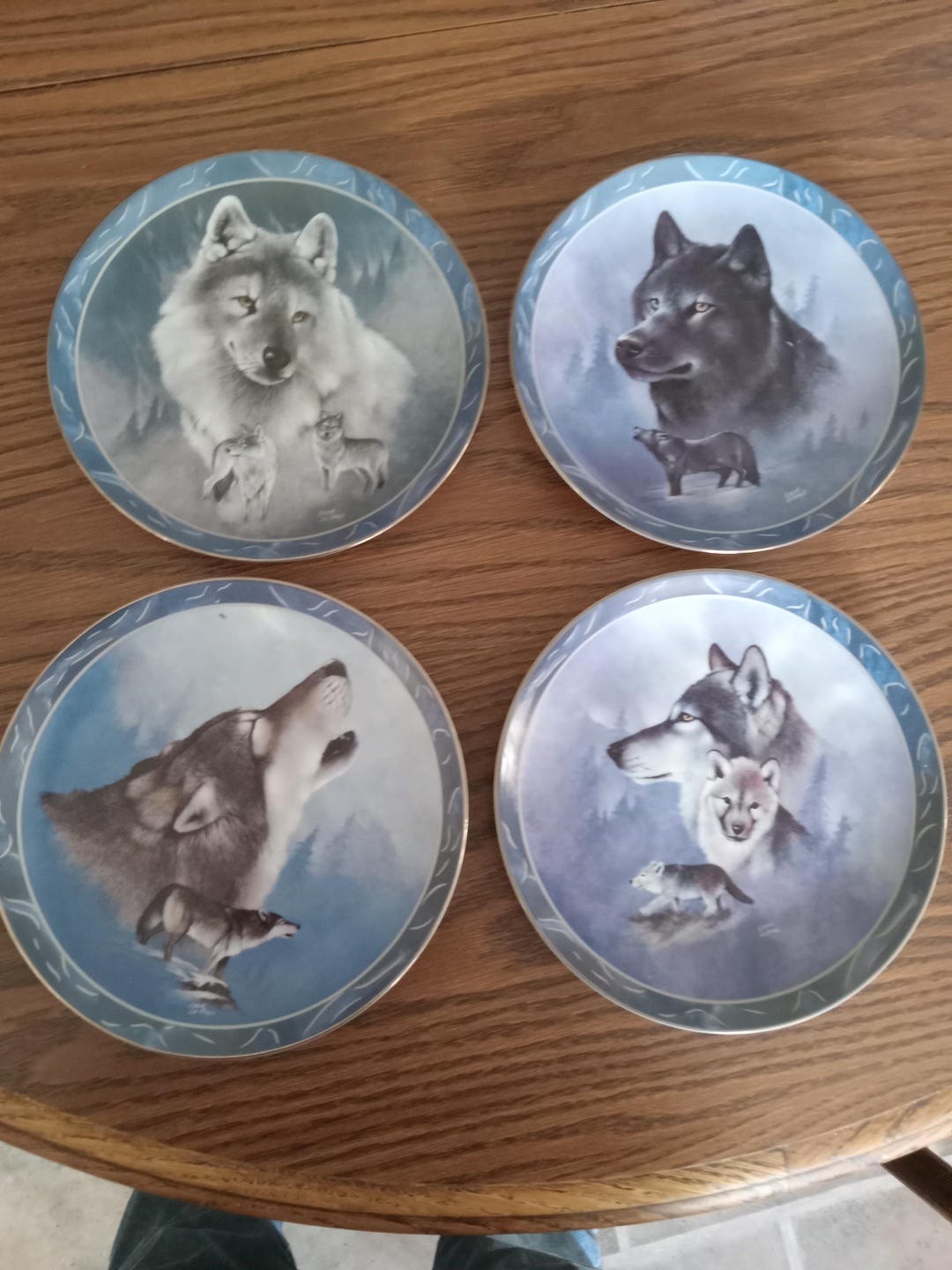 Eddie Lepage Wolf Plates Set of 4 - Etsy