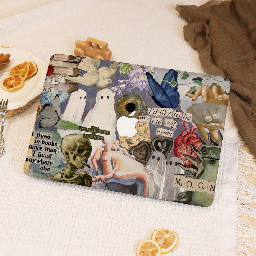 Retro Spectre Collage MacBook Case for New 2025 Mac M4 Air 13/15 ...
