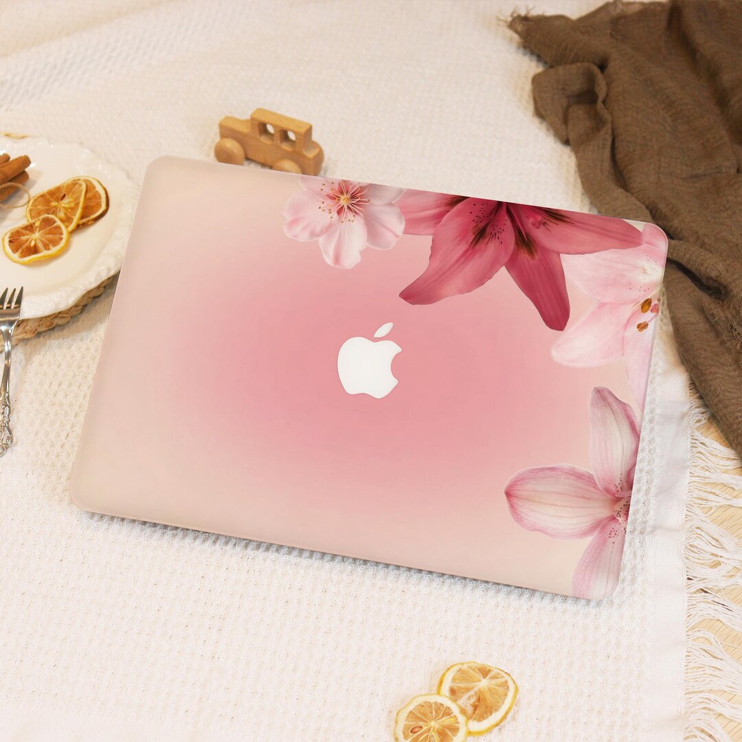 Pink Flower Blush MacBook Case for New 2025 M4 Air 13/15,macbook M1 M2 ...