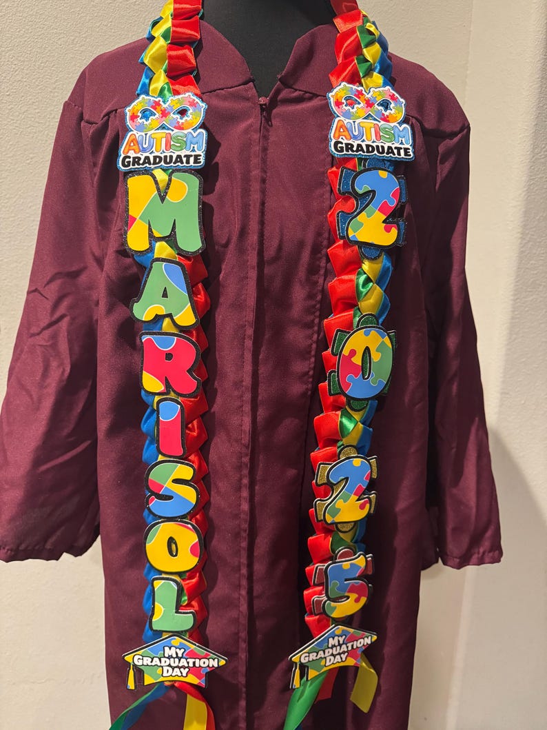 Autism Neurodivergent Graduation Lei Personalized - Etsy