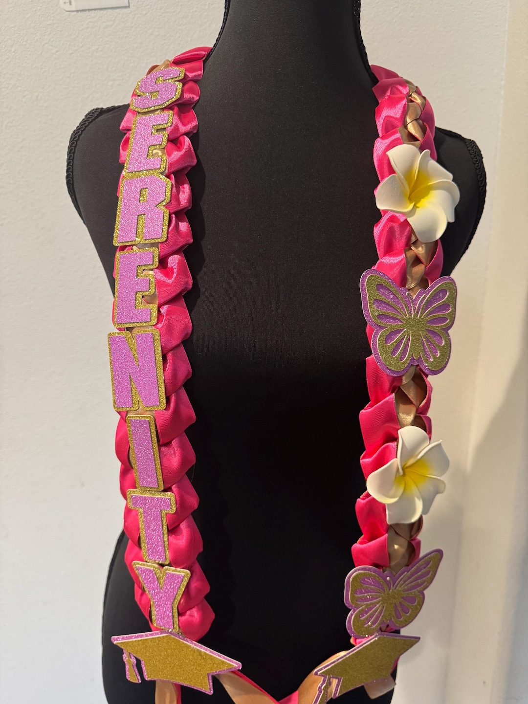 Graduation Lei Personalized Flower Coquette - Etsy