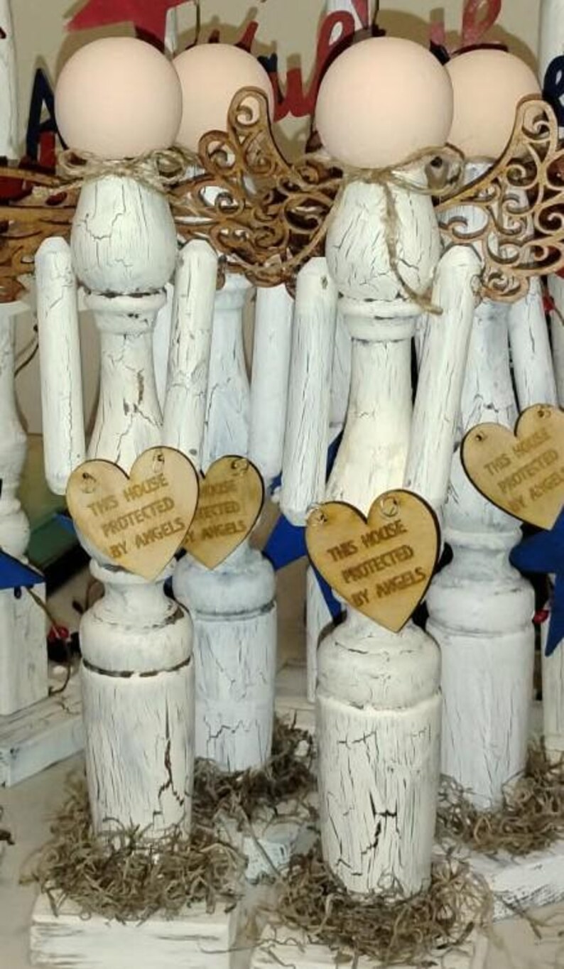 Vintage Rustic Handmade Spindle Angel - Etsy