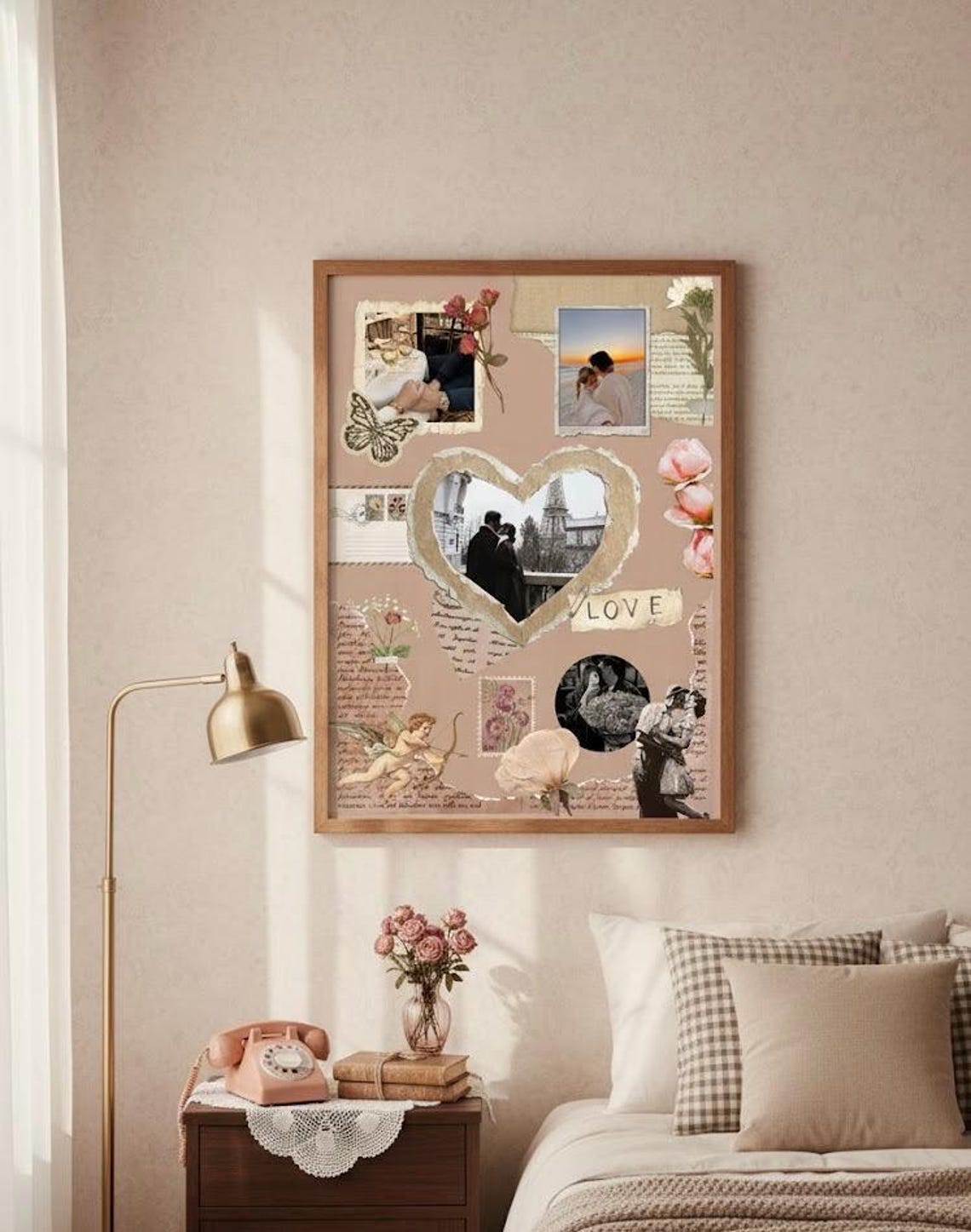 Vintage Couple Photo Collage Template | Romantic Canva Art for ...