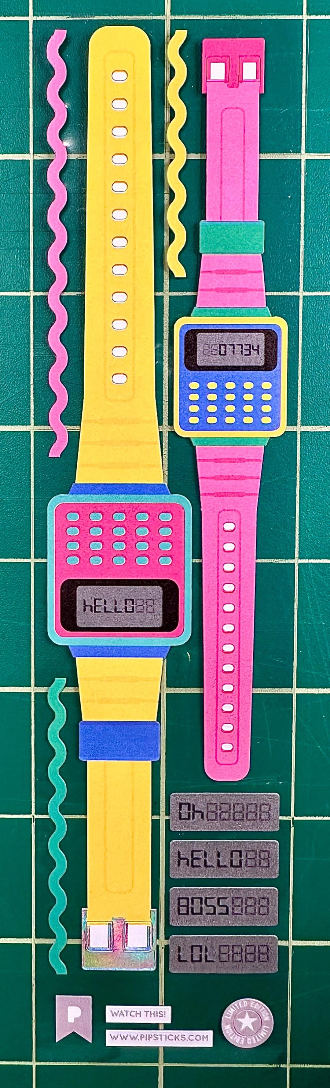 Retro Watch Sticker | Pipsticks | Colorful Stickers | Casio | Old ...