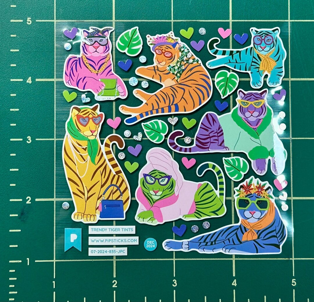 Trendy Tiger Tints | Pipsticks | Bougie Tigers | Fancy Stickers | Fancy ...