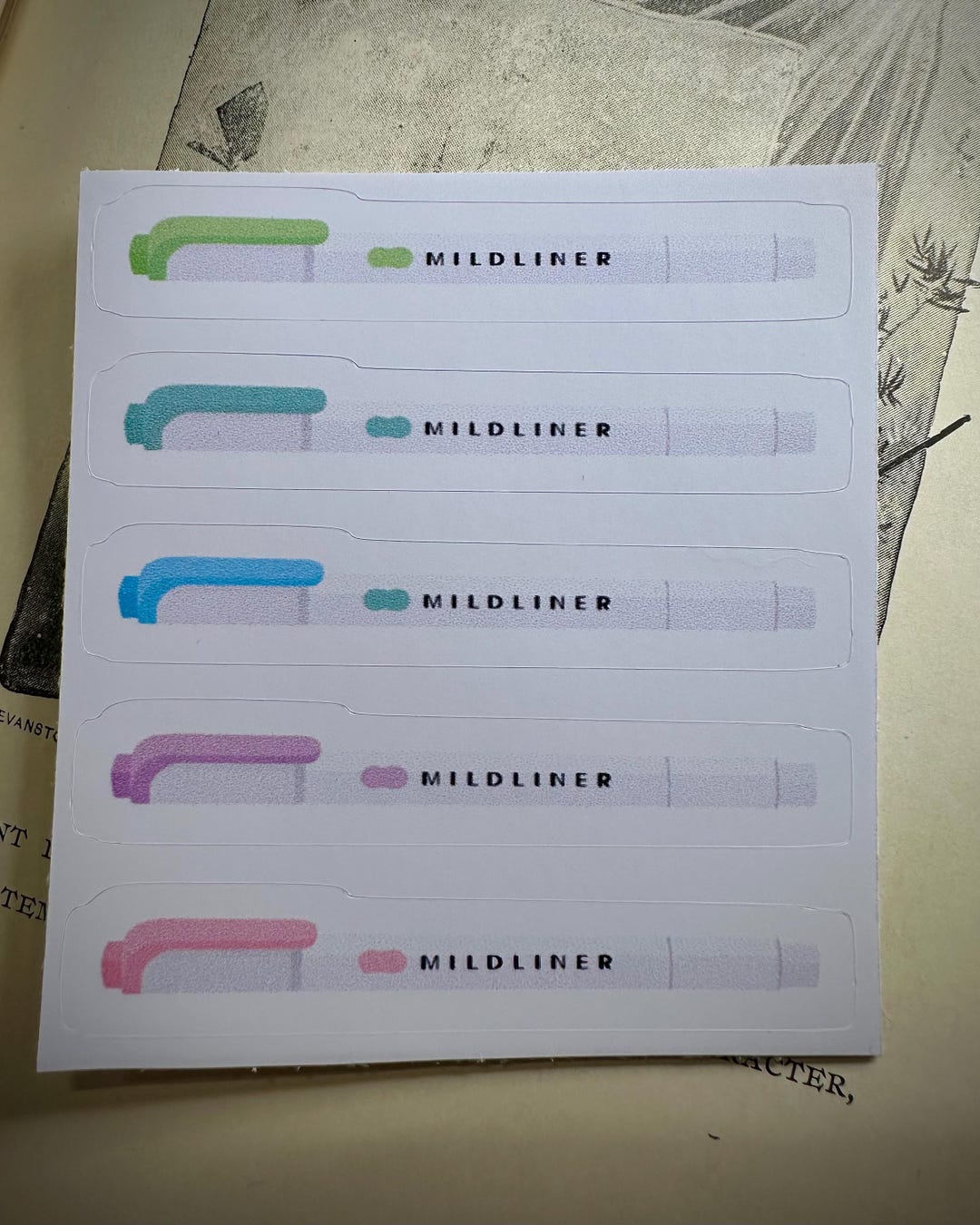 Midliner Stickers| 5 Individual Colors | Removable Vinyl Sticker ...