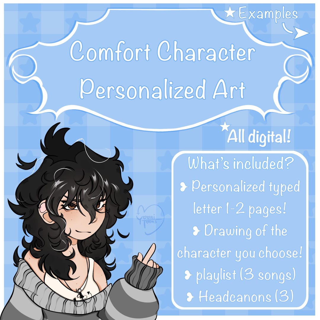 Comfort Character Art! (sfw) With Additions! [CHIBI PRICE] - Etsy