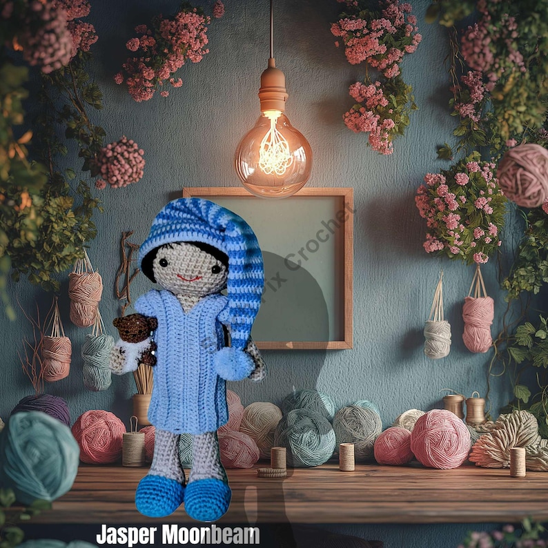 Jasper Moonbeam Crochet Boy Doll Pattern PDF 16 Inch Customizable, DIY ...
