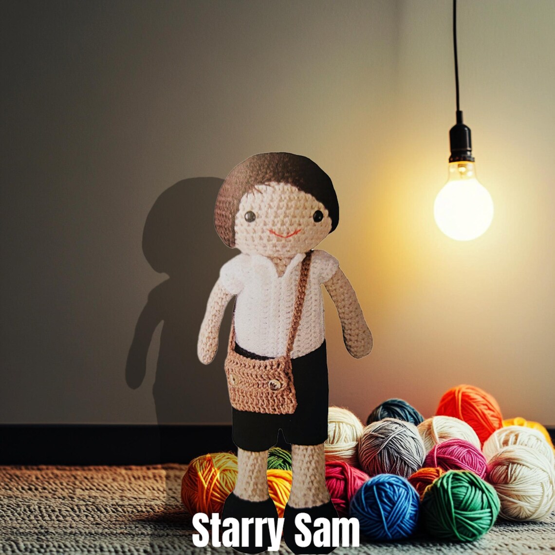 Starry Sam Crochet Boy Doll Pattern PDF 16 Inch Customizable, Easy DIY Amigurumi Toy ...