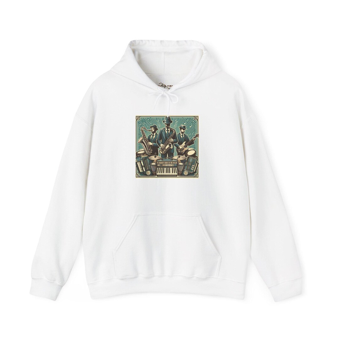 Vintage Band Design Hoodie, Retro Sweatshirt, Old School Pullover ...