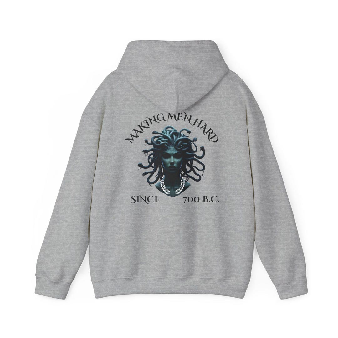 Medusa Design Hoodie, Greek Mythology Sweatshirt, Mythical Hooded ...
