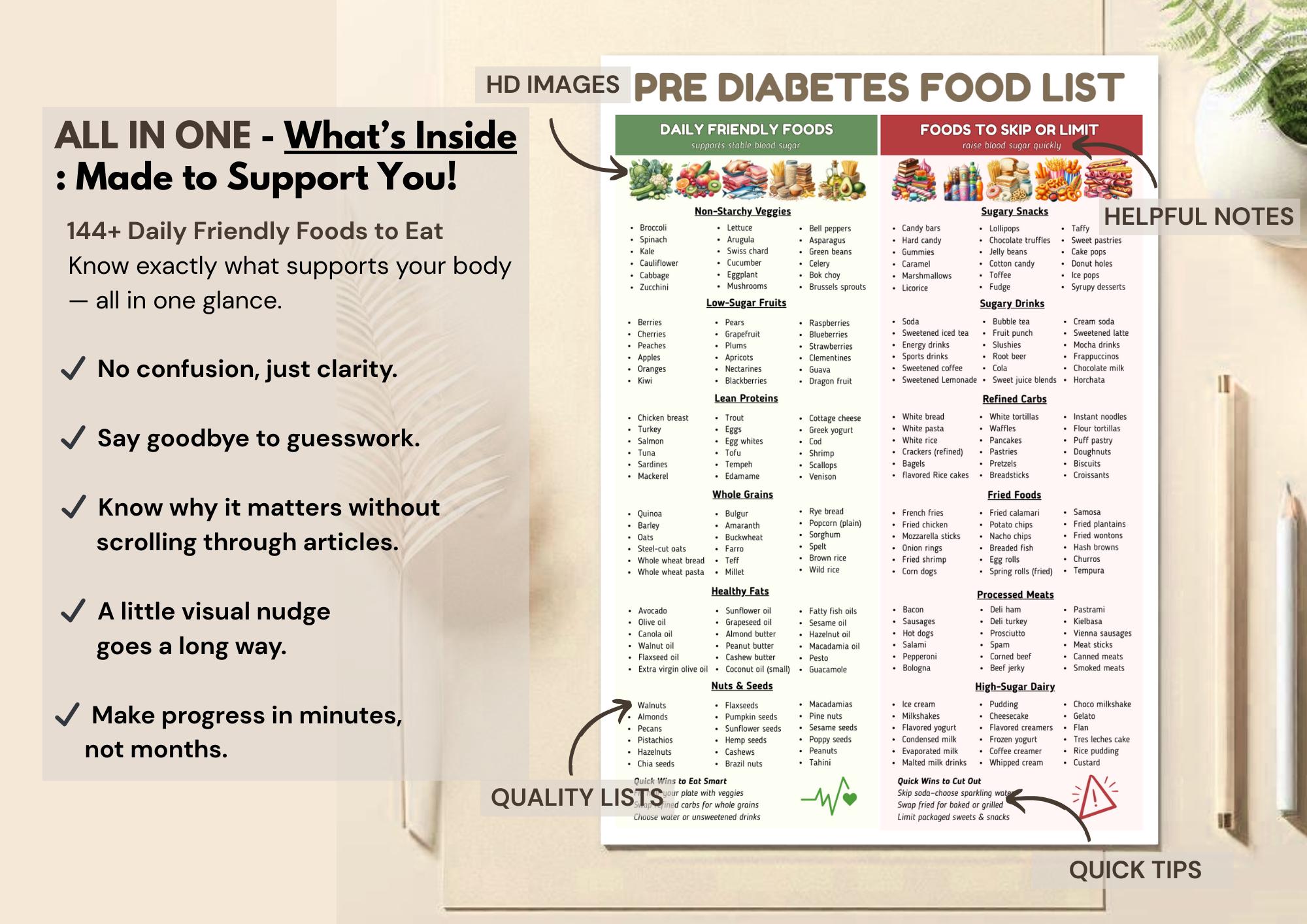 Pre Diabetes Food List Diabetes Food Chart, Pre Diabetic Meal Plan, Pre ...