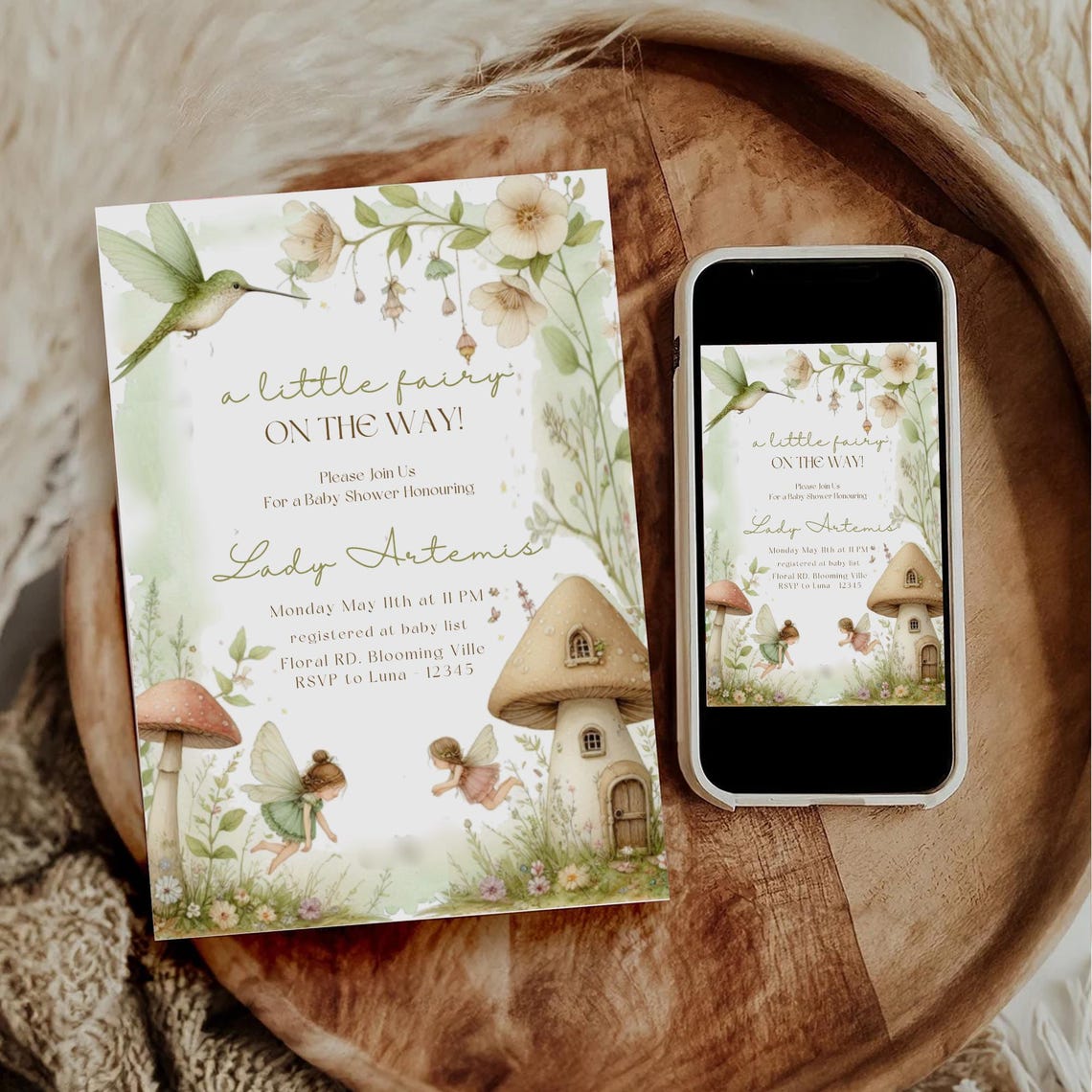 Fairy Baby Shower Invitation, Fairy Garden Baby Shower, Enchanted ...