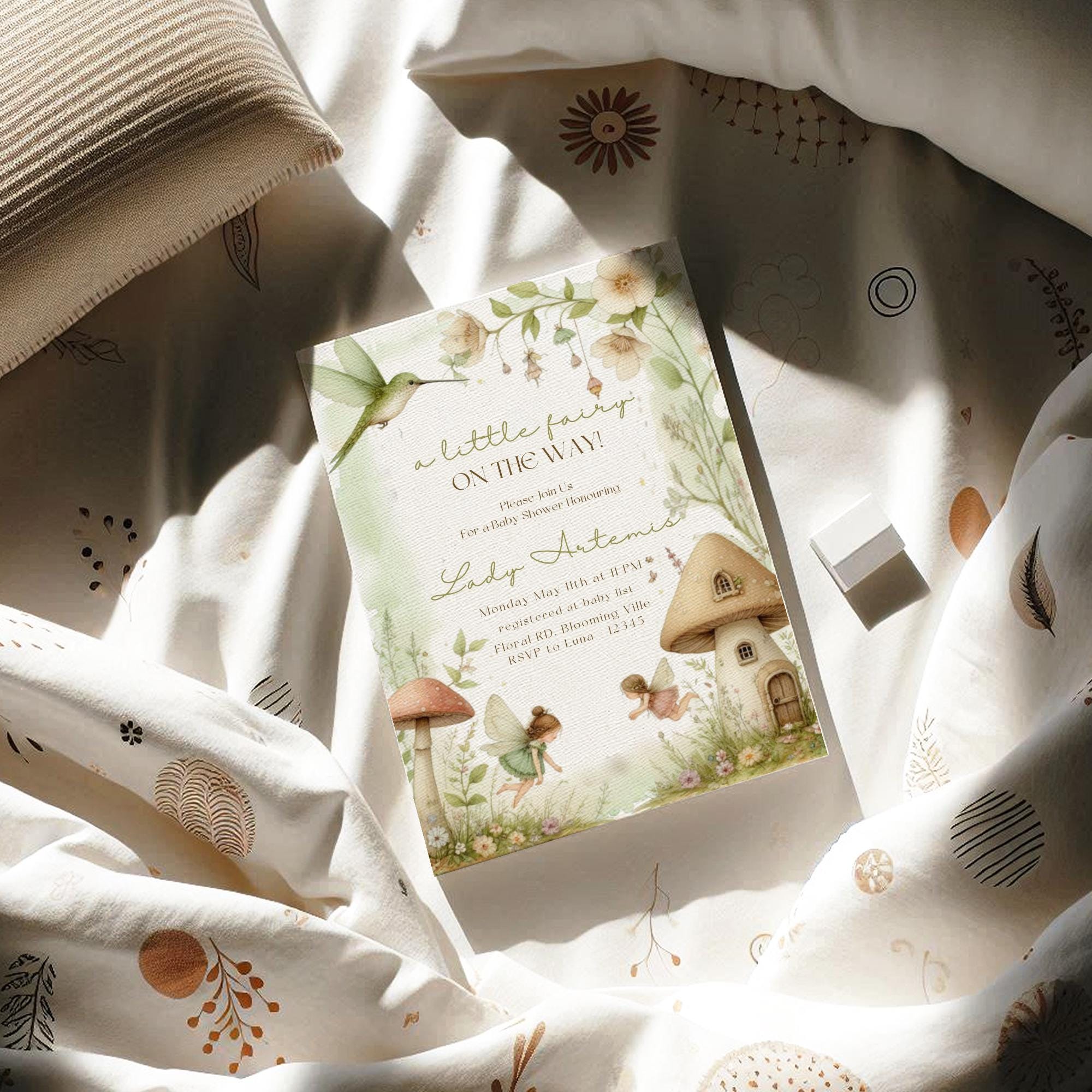 Fairy Baby Shower Invitation, Fairy Garden Baby Shower, Enchanted ...