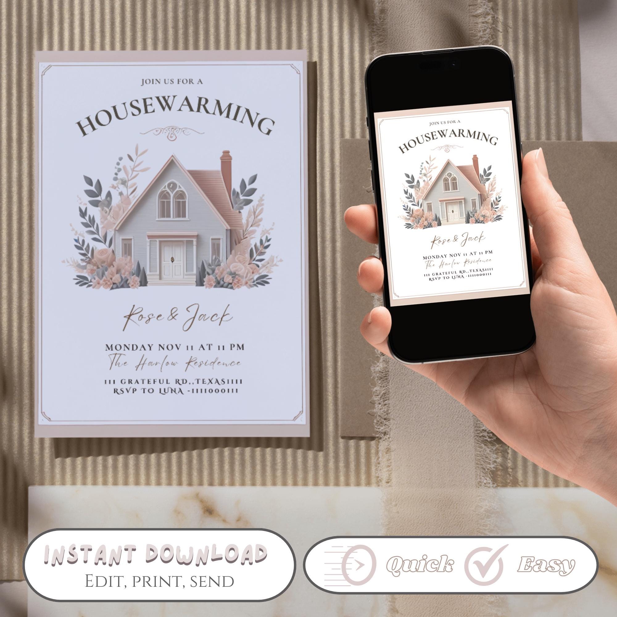 Housewarming Invitation, House Warming Party Invite, Moving Party ...