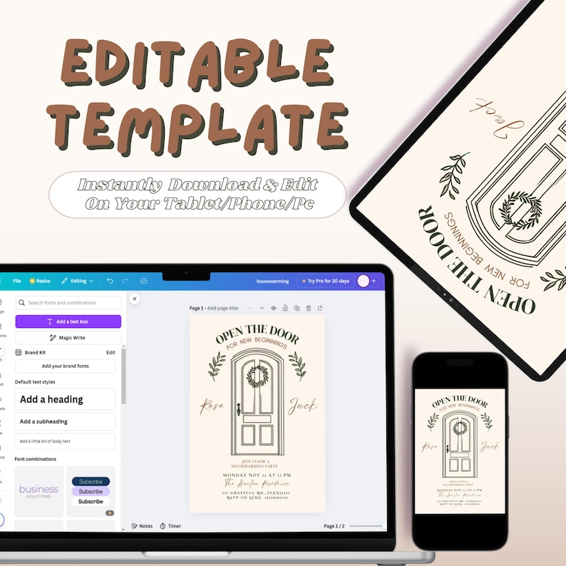 Housewarming Invitation, House Warming Party Invite, Moving Party ...