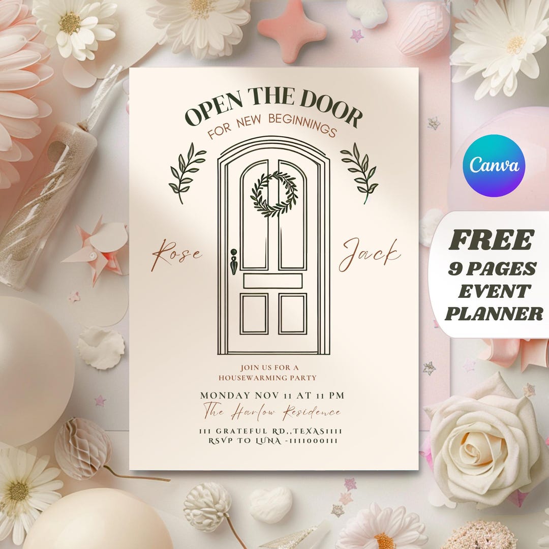 Housewarming Invitation, House Warming Party Invite, Moving Party ...