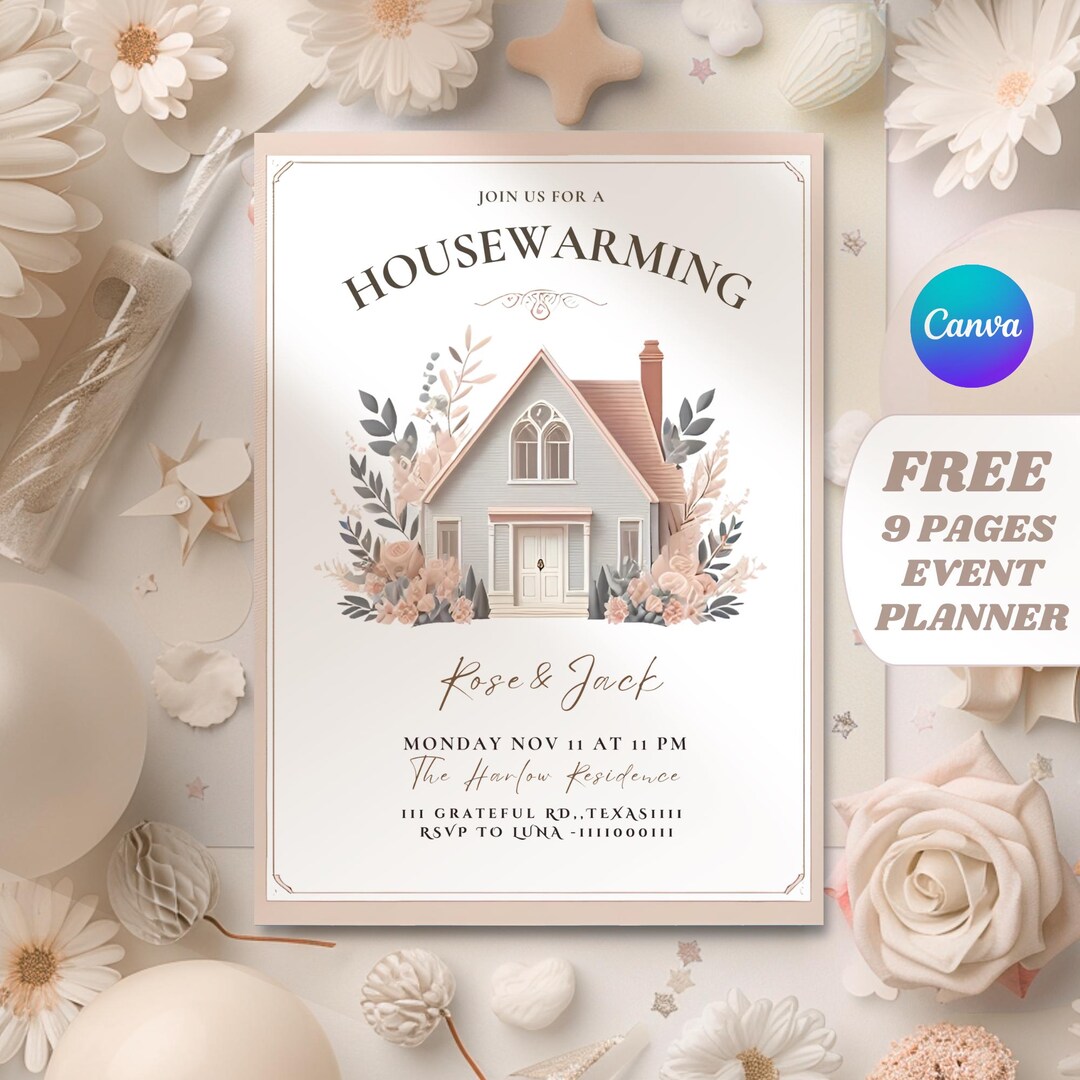 Housewarming Invitation, House Warming Party Invite, Moving Party ...