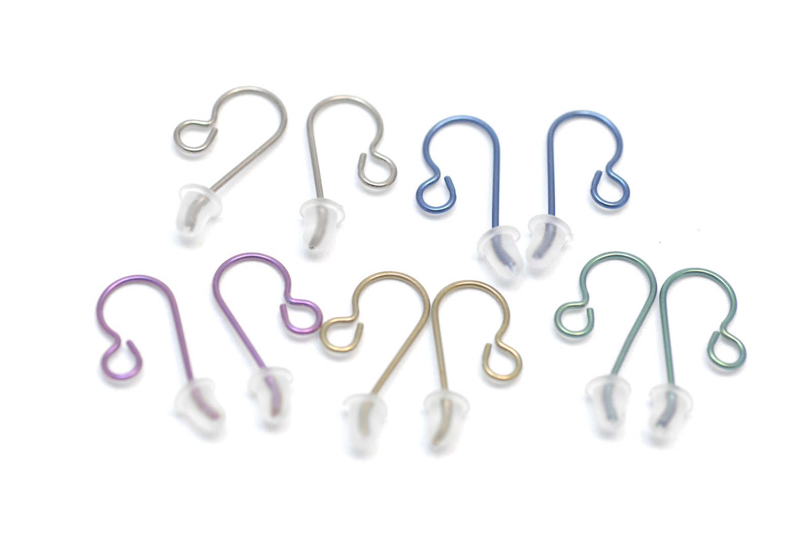 10 Titanium Ear Hooks. Allergy Free! Multicolour - Etsy