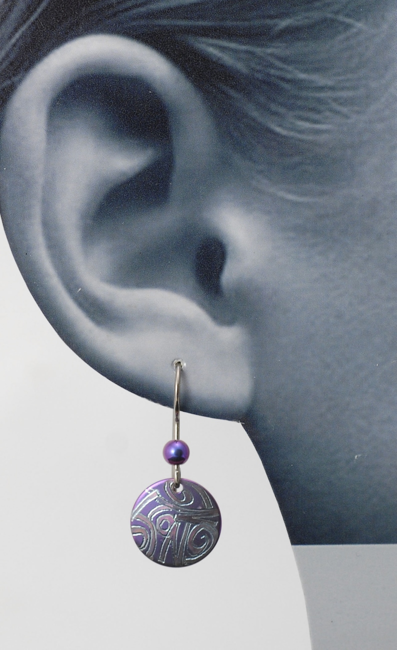 Titanium Earrings 5 Colours Absolutely Allergy-free | Etsy