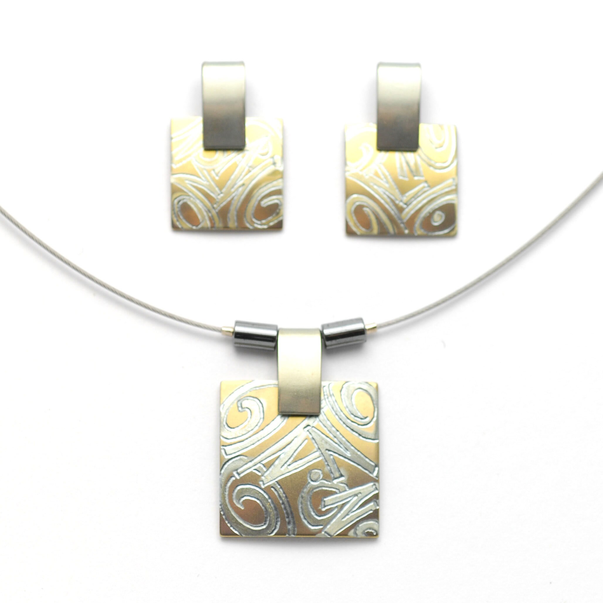 Titanium Jewellery Set, Allergy Free! - Etsy