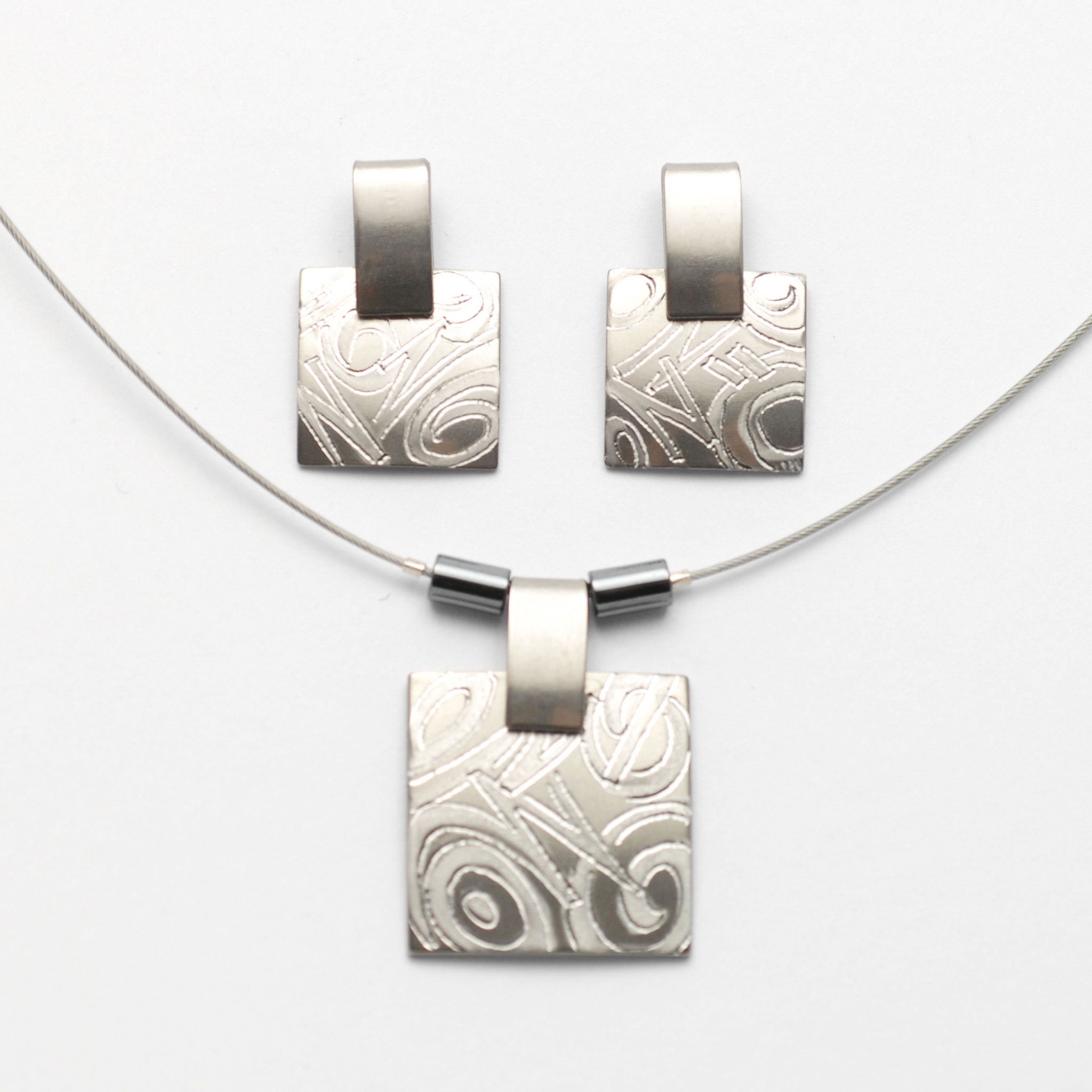 Titanium Jewellery Set, Allergy Free! - Etsy