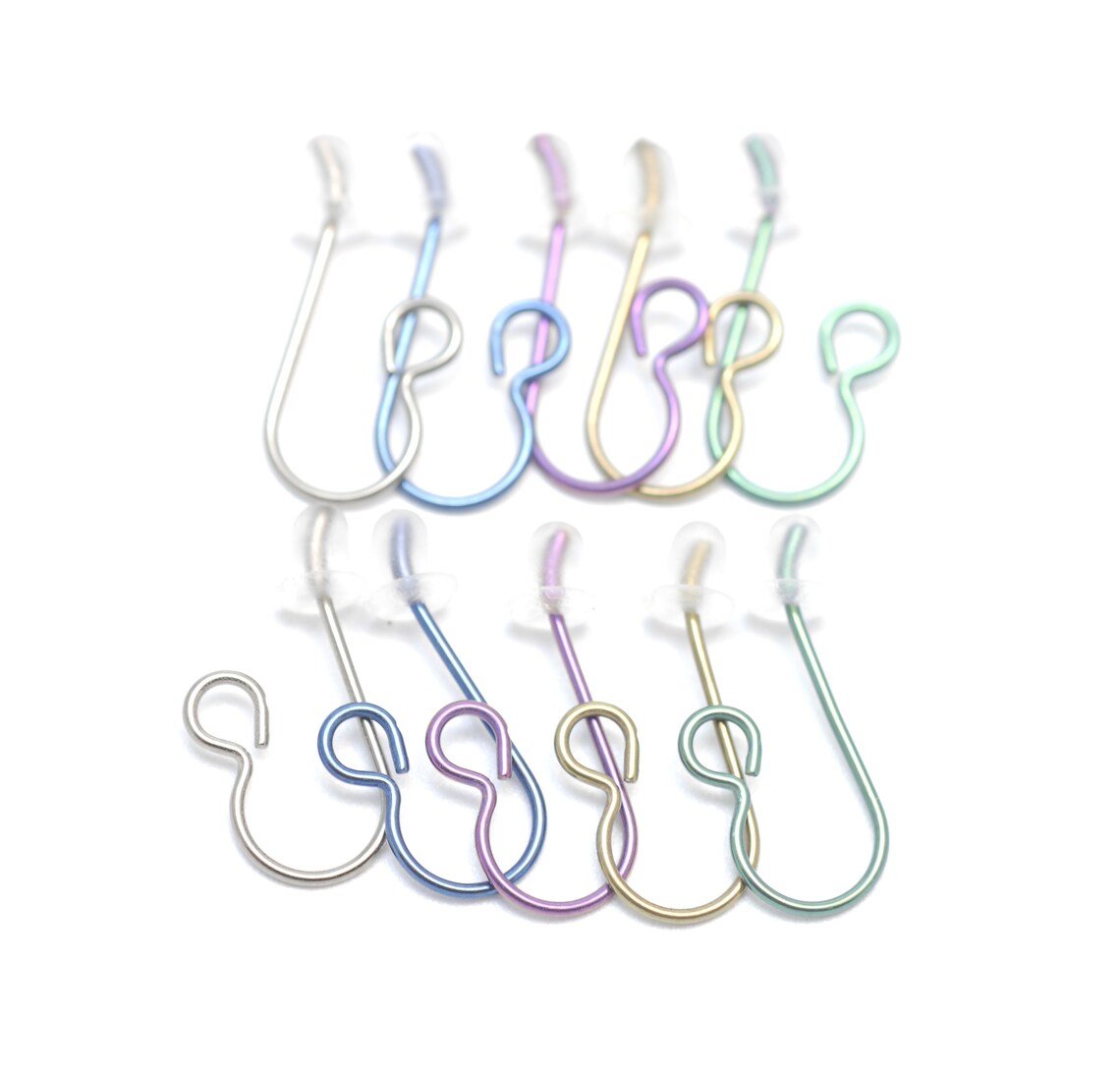 10 Titanium Ear Hooks. Allergy Free! Multicolour - Etsy
