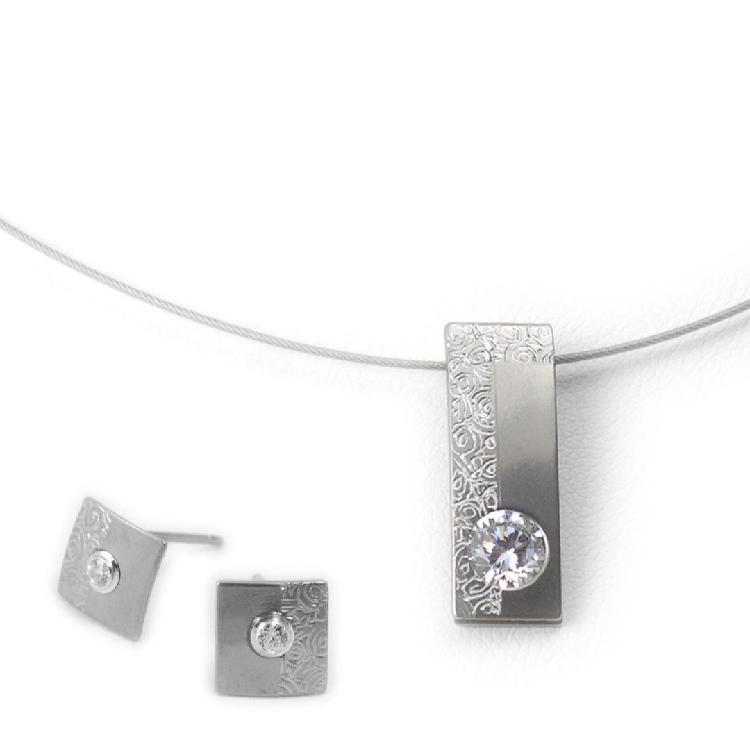Titanium Jewellery Set. Allergy Free! Available in 5 Colours. - Etsy
