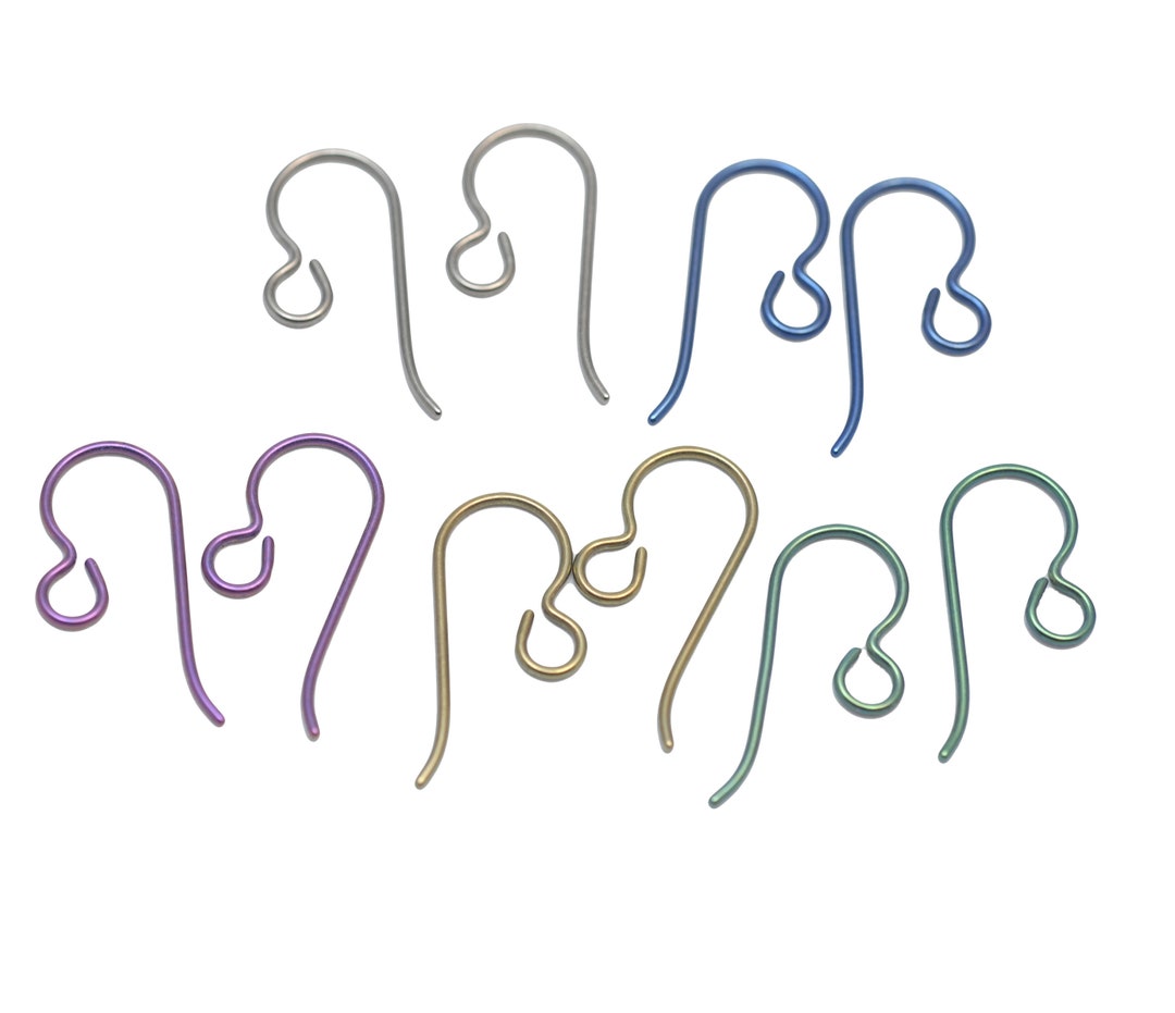 10 Titanium Ear Hooks. Allergy Free! Multicolour - Etsy