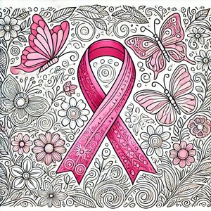 Breast Cancer Awareness Month Coloring Pages - Etsy