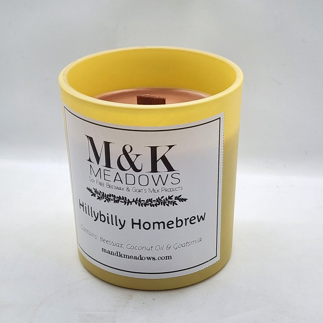 Hillbilly Homebrew Beeswax & Goatsmilk Candle - Etsy