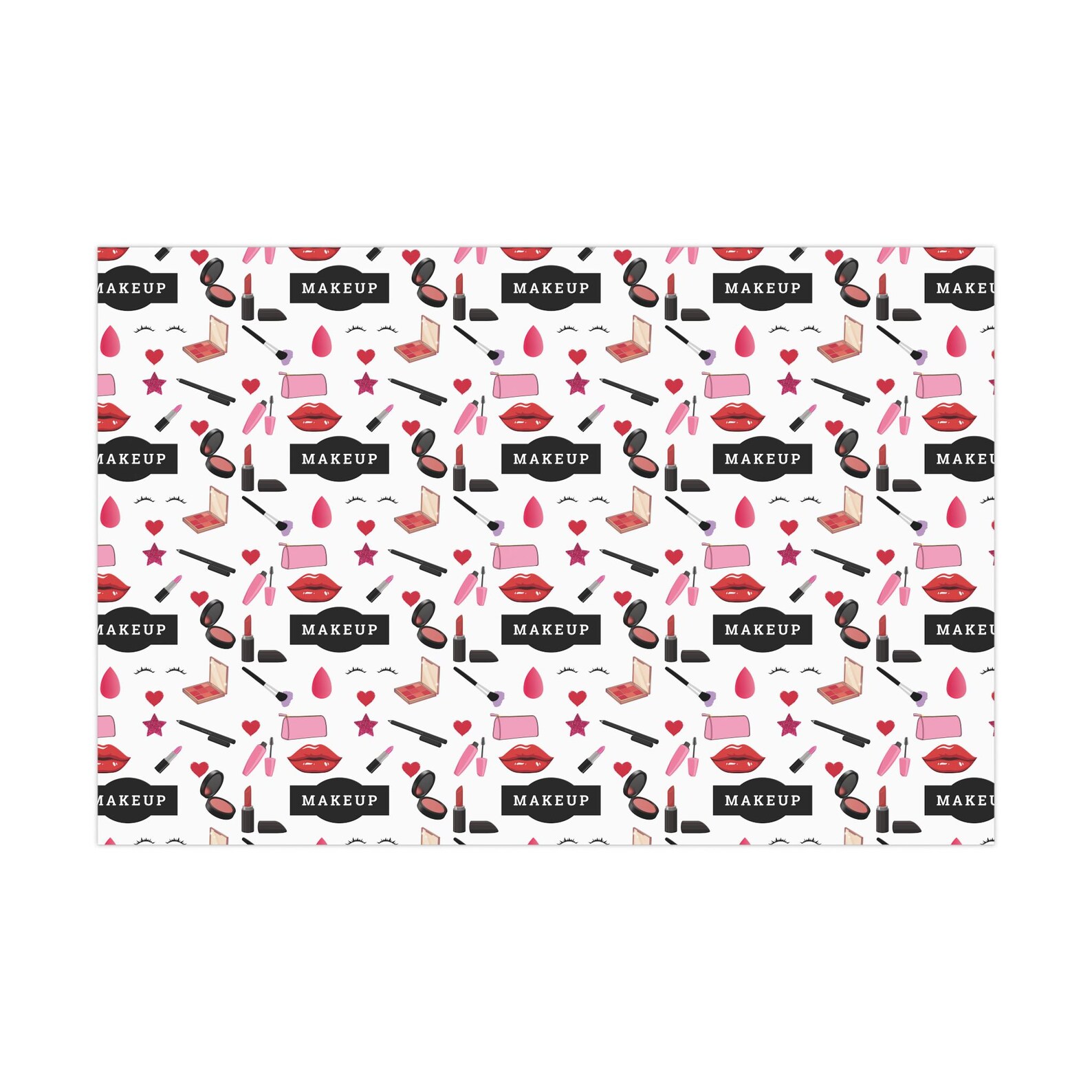 Makeup Wrapping Paper Spa Day Birthday Gift Wrap Beauty Party Supplies ...