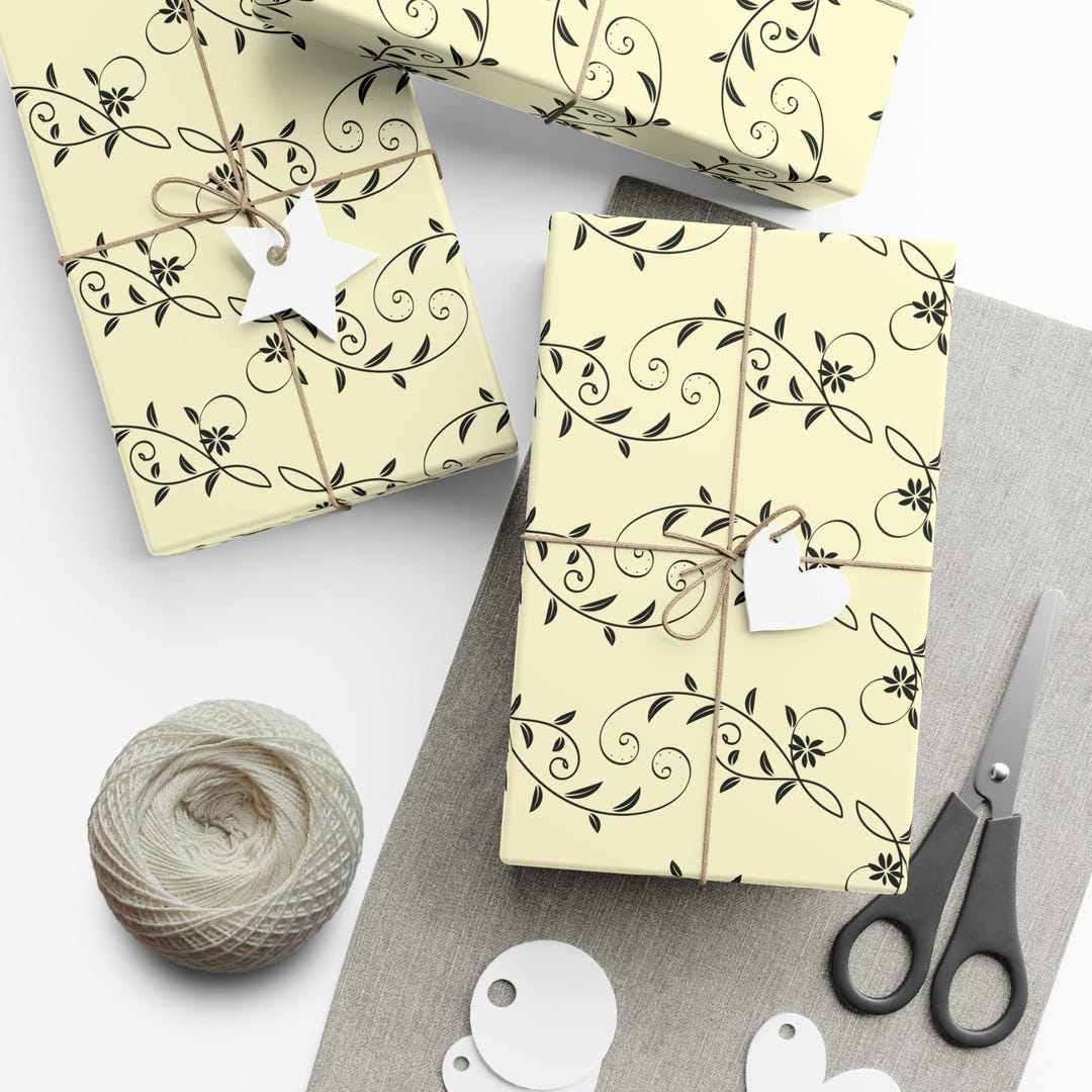 Elegant Design Gift Wrap, Wedding Wrapping Paper, Holiday Gift Wrap ...